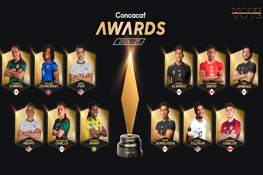Concacaf anuncia los nominados a los Premios al Jugador y Jugadora del ...